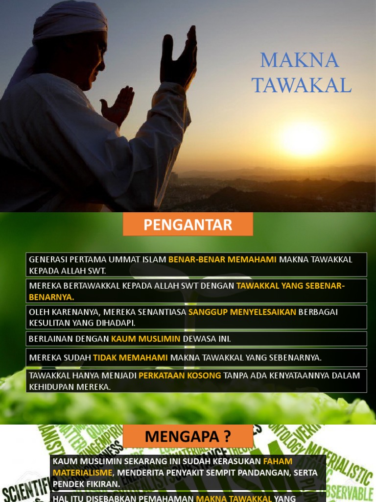 Makna Tawakal | PDF | Agama & Spiritualitas