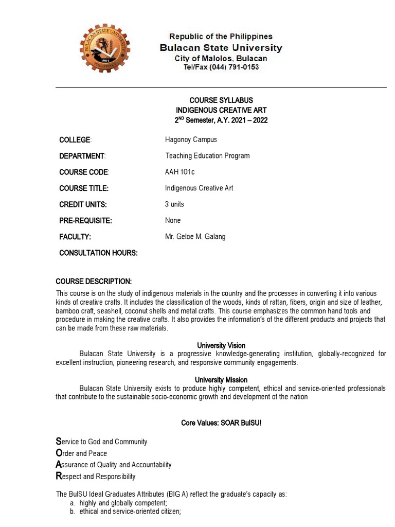 Indigenous Creative Arts - AAH101c - Syllabus 2022 | PDF | Citation ...