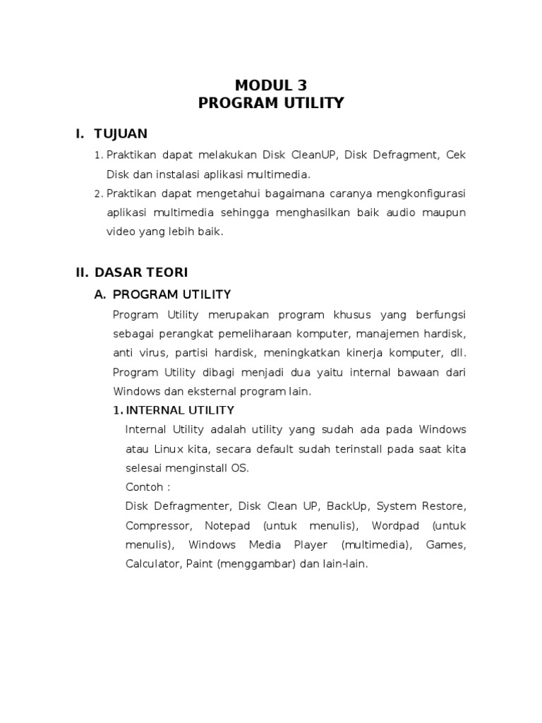Modul Program Utility | PDF