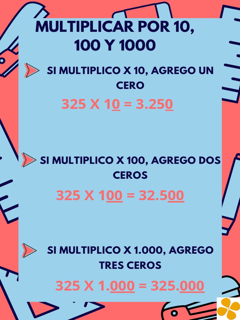 Multiplicacion y Division Por 10 100 y 1000 2 | PDF