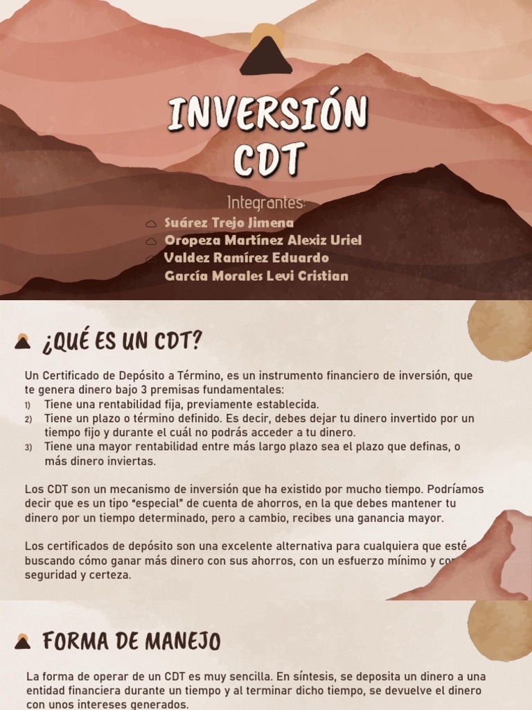 Tipos de Inversión-CDT | PDF | Interés | Bancos