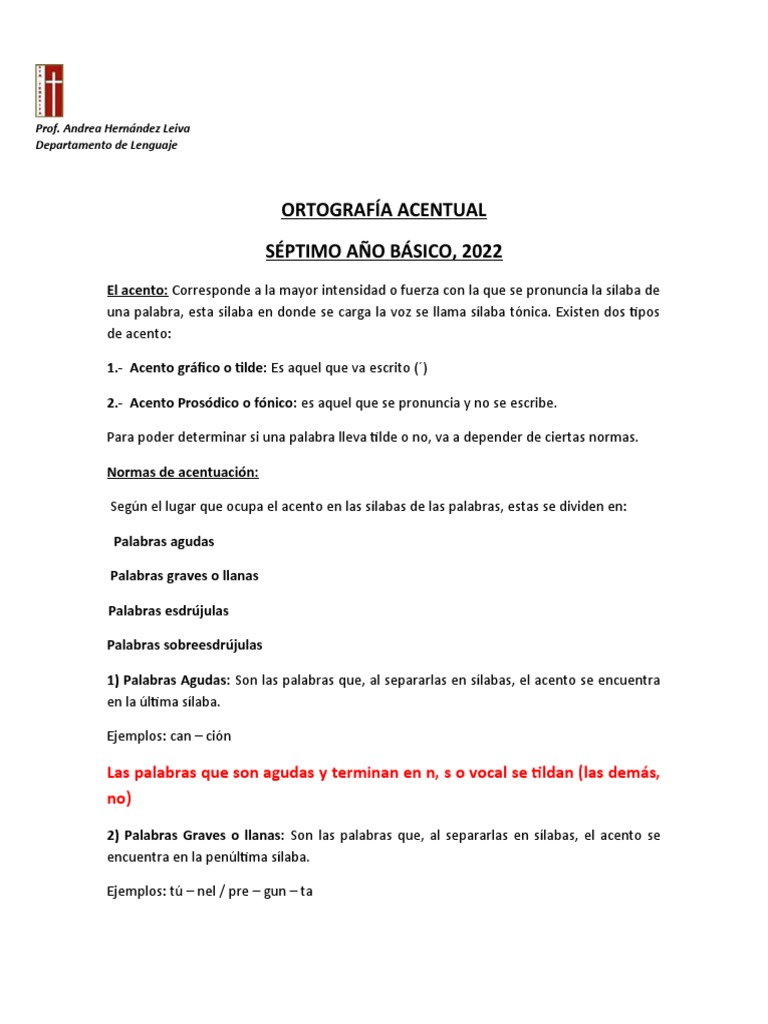Ortografía Acentual | PDF | Idiomas | Estudios de idiomas extranjeros