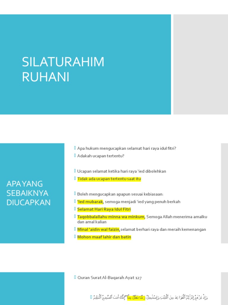 Silaturahim Ruhani | PDF