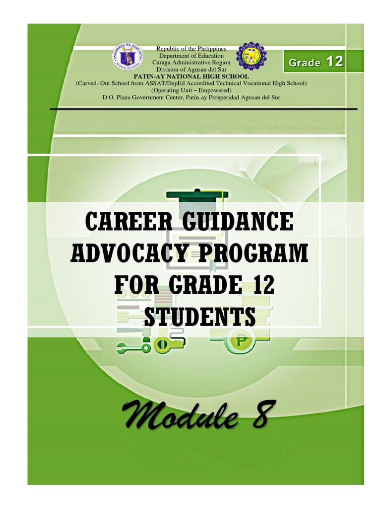 Career Guidance Advocacy Program For Grade 12 Students: Patin-Ay ...