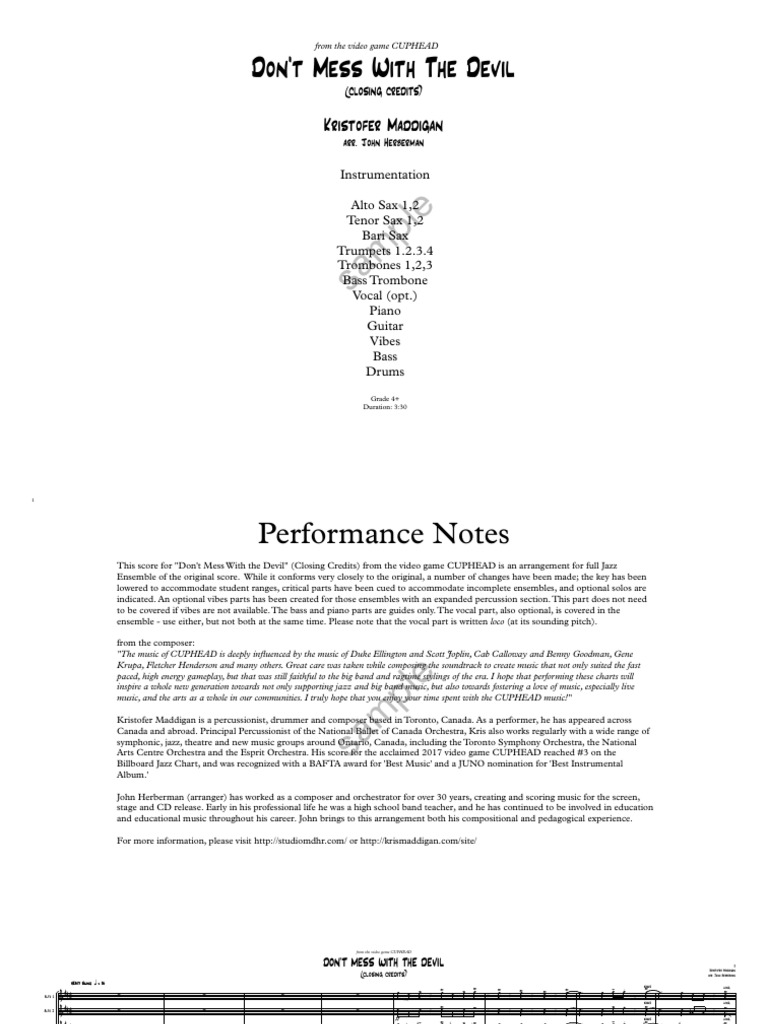 Hs Jazz Band Sample | PDF | Popular Music | American Styles Of Music