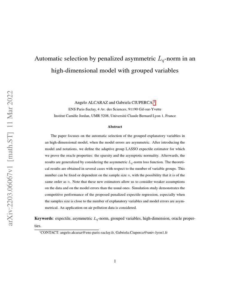 Adaptive Group LASSO Estimation for Asymmetric Errors in High-Dimensional Models with Grouped ...