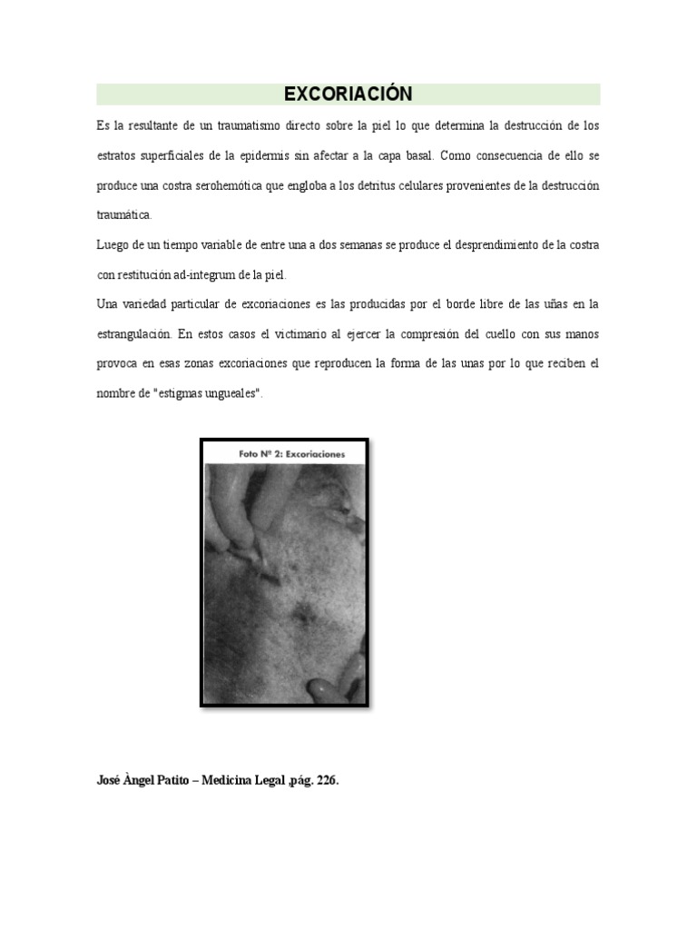 EXCORIACIÓN | PDF