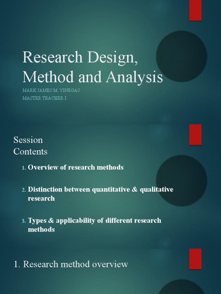Research Design, Method and Analysis | PDF | Quantitative Research ...
