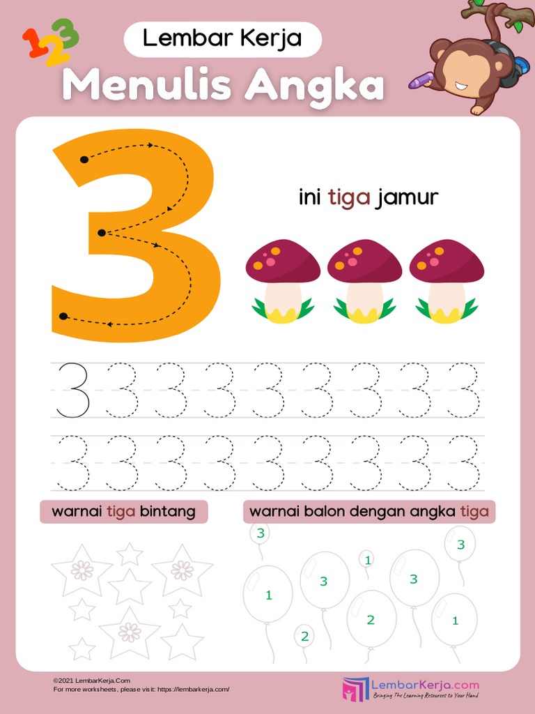 Menulis Angka 3 | PDF
