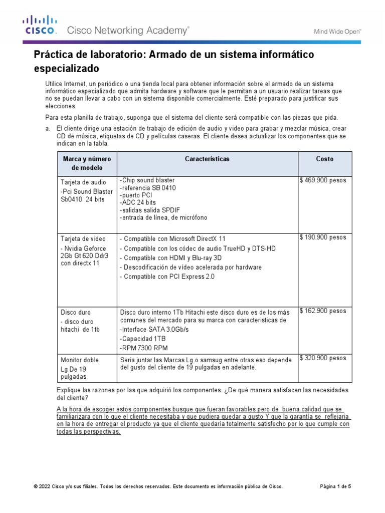 1.3.1.7 Lab - Build A Specialized Computer System | PDF | Hdmi ...