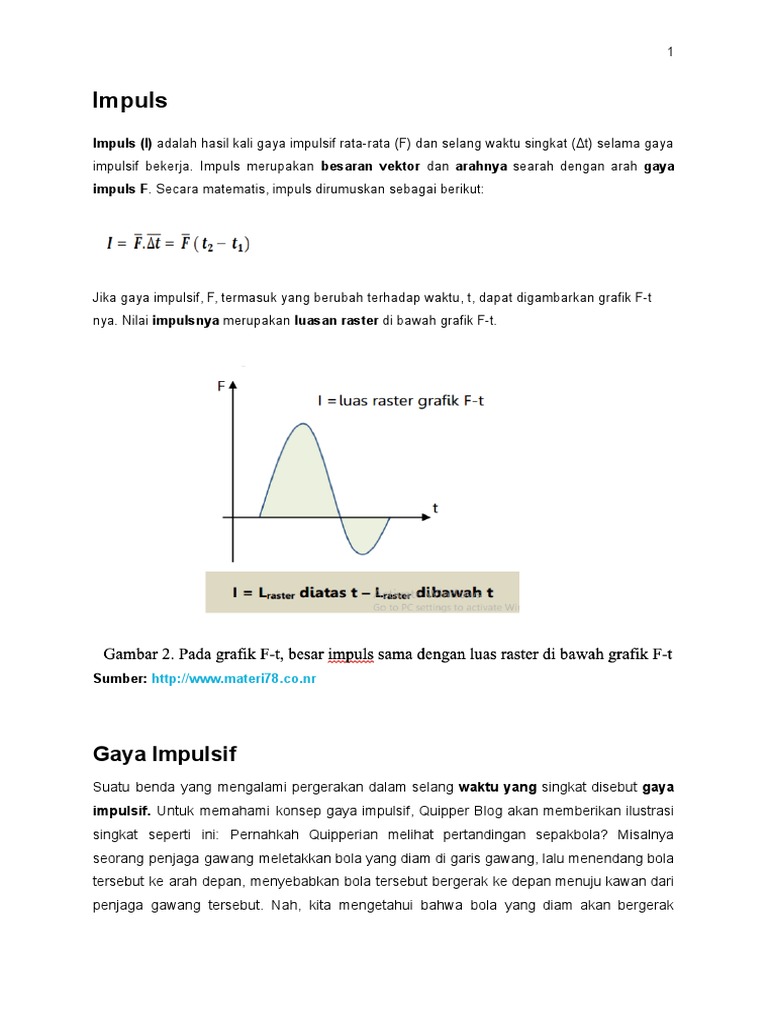 Materi Impuls Dan Gaya Impulsif | PDF