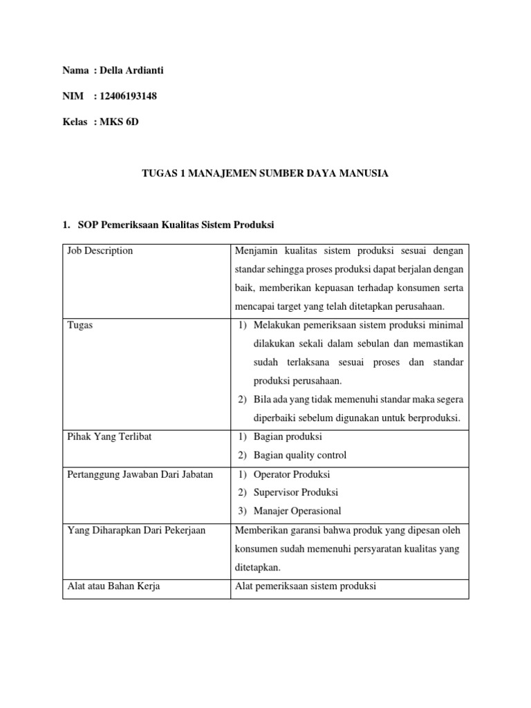 Della Ardianti - 12406193148 (Tugas 1) | PDF