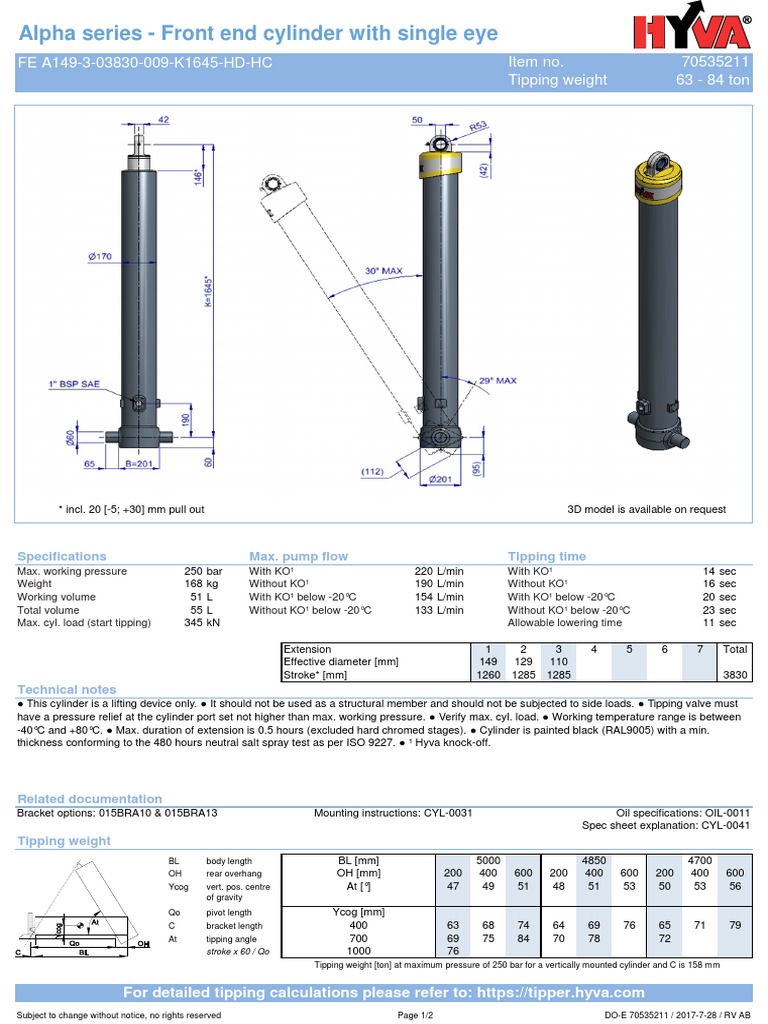 Hyva | PDF | Piston | Manufactured Goods