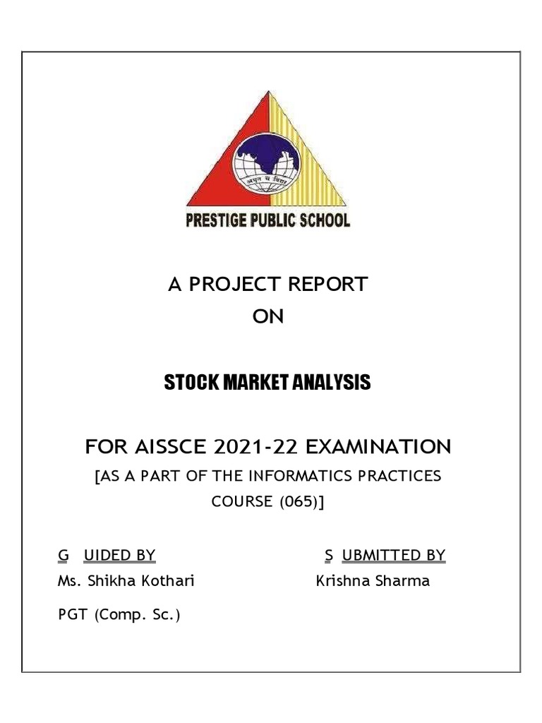 Stock Market Analysis Project Report | PDF | Comma Separated Values ...