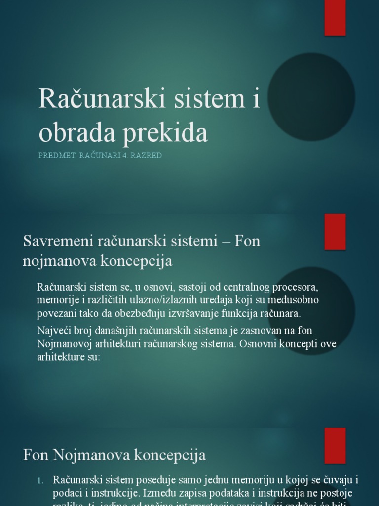 Računarski Sistem I Obrada Prekida | PDF