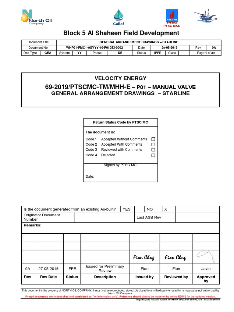 Block 5 Al Shaheen Field Development: Velocity Energy - P01 - Manual ...