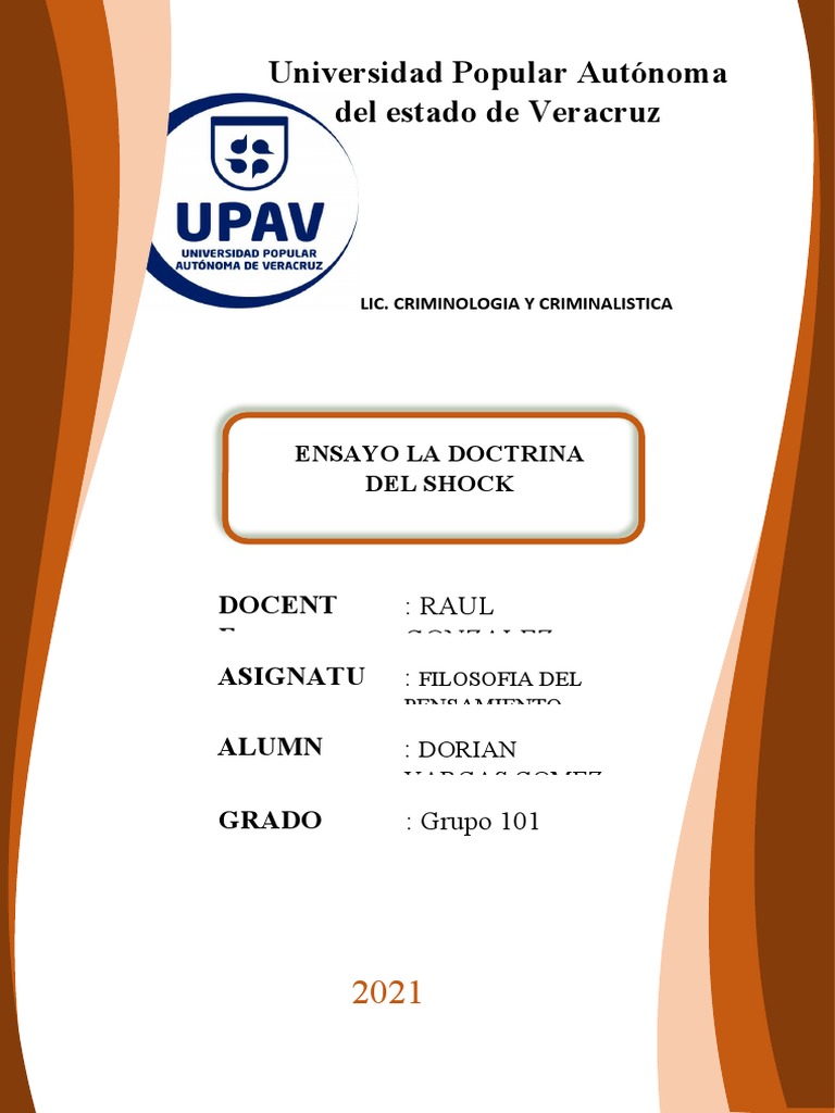 Ensayo La Doctrina Del Shock | PDF