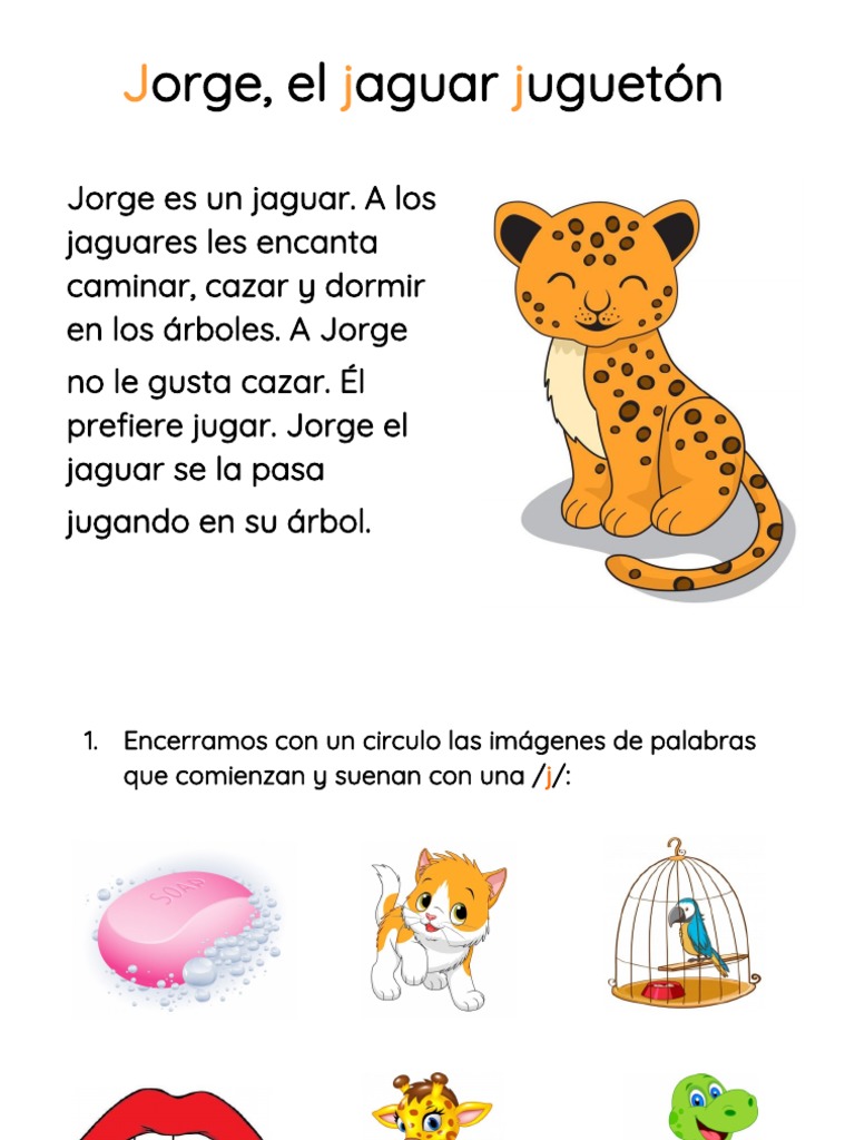Guía - La Letra J para Niños | PDF