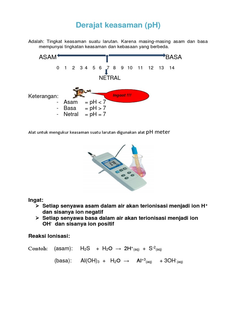 Materi Derajat Keasaman (PH) | PDF