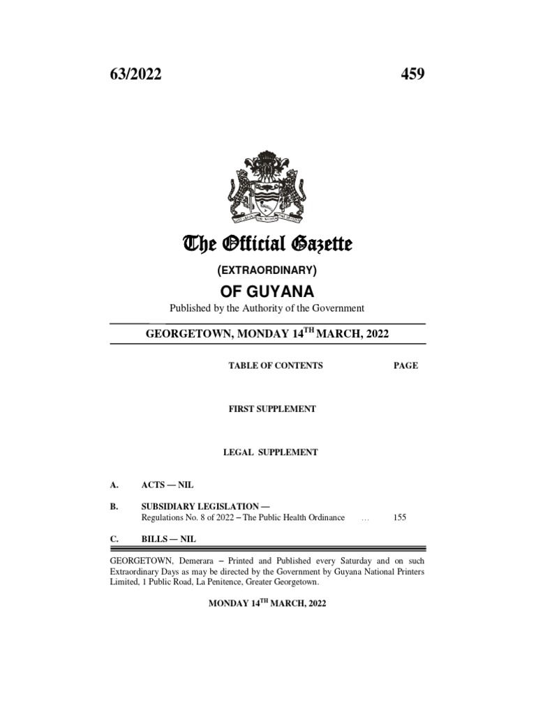 Official Gazette Guyana