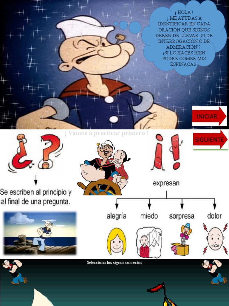 Signos de Interrogacion y Admiracion ... Popeye... | PDF