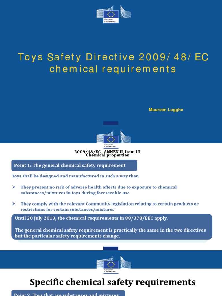 2009 - 48 - EC - Toy Safety Directive - Chemical Requirements | PDF ...