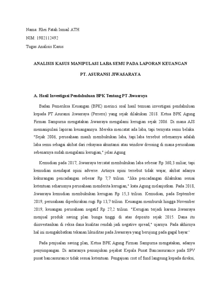 Auditing Case Analysist | PDF | Bisnis