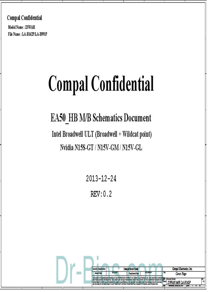 Compal Confidential: EA50 - HB M/B Schematics Document | PDF