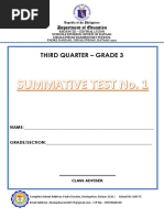 SUMMATIVE TEST No 1-4 IN SCIENCE 3 - Q2 | PDF