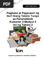 Q3 G11 Pagbasa at Pagsusuri - Module 4 | PDF