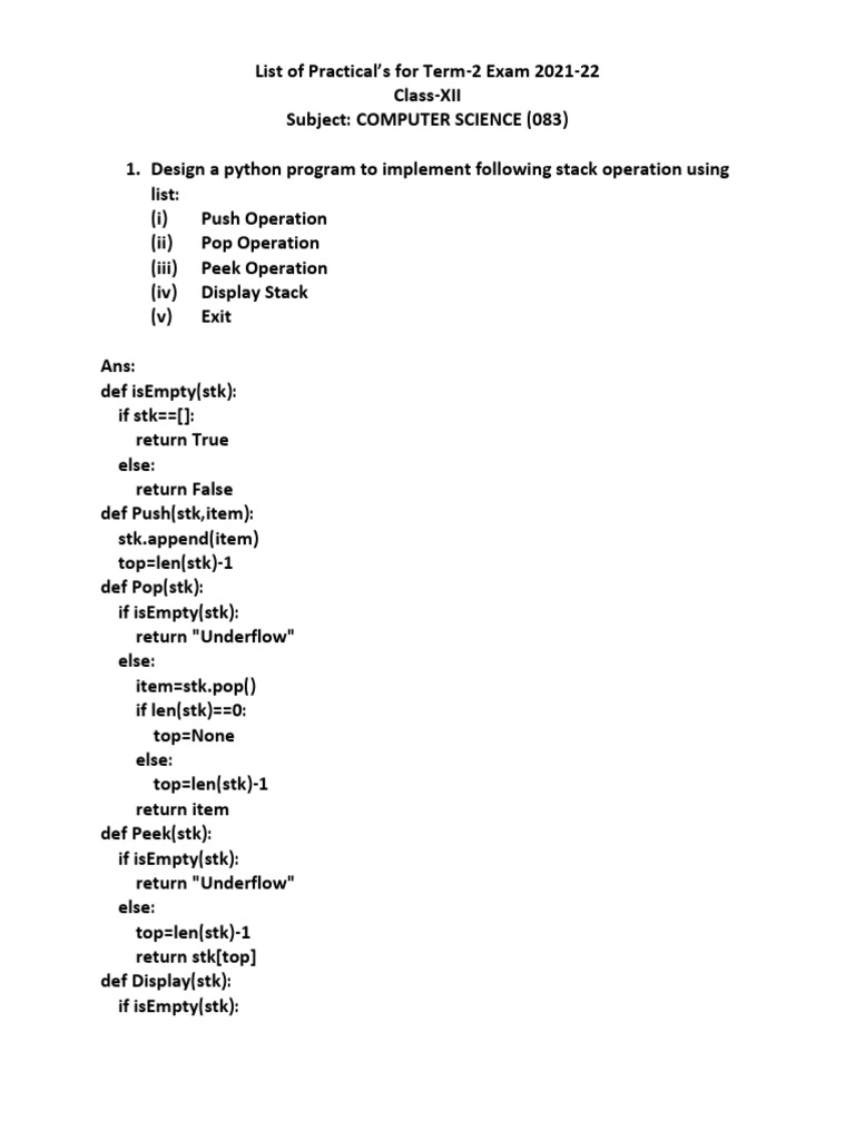 Cs Practical File For Term 2 Pdf Databases Computer Engineering