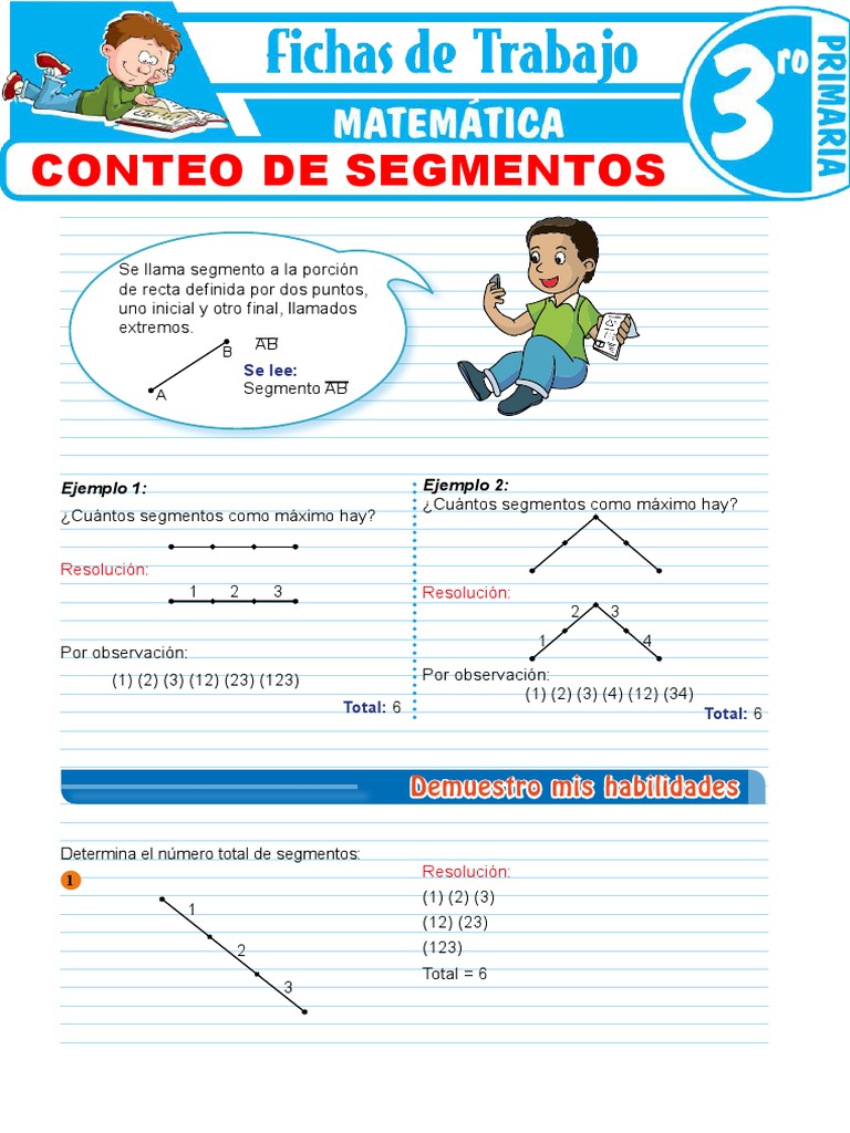 Conteo de Segmentos para Tercer Grado de Primaria | PDF