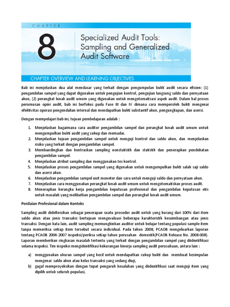 "Optimasi Sampling & Software Audit" | PDF