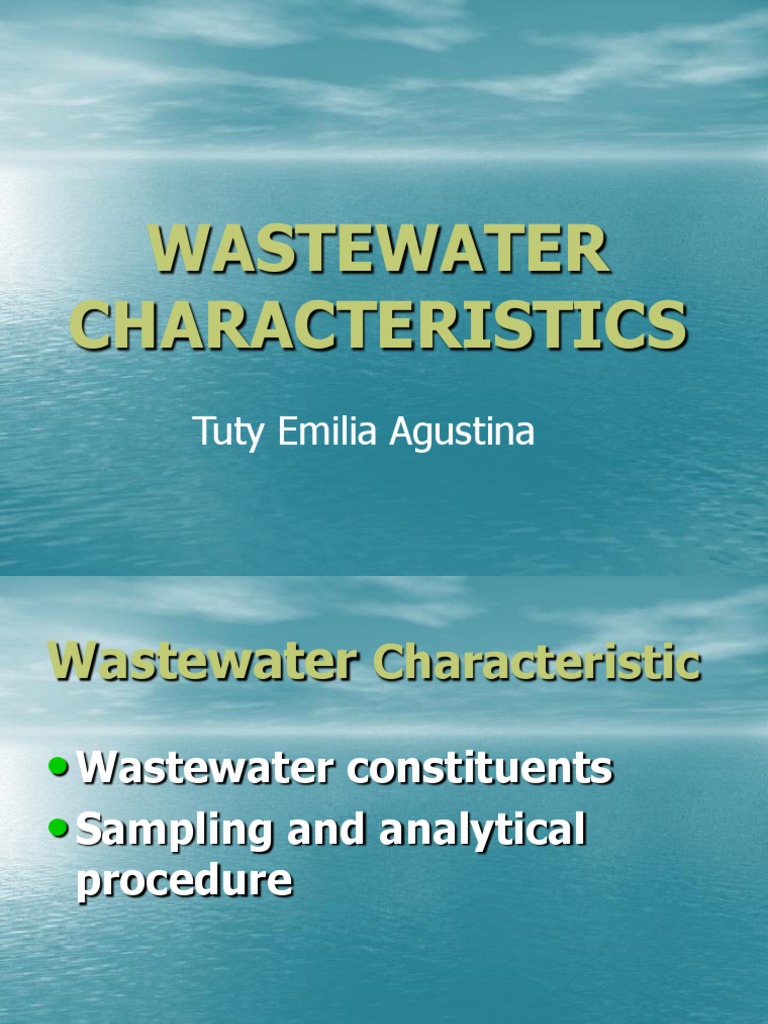 Wastewater Characteristics Guide | PDF | Sewage Treatment | Chemistry