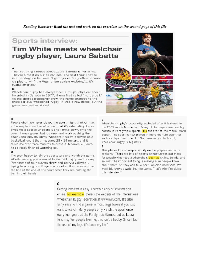 Scanning Reading Exercise | PDF