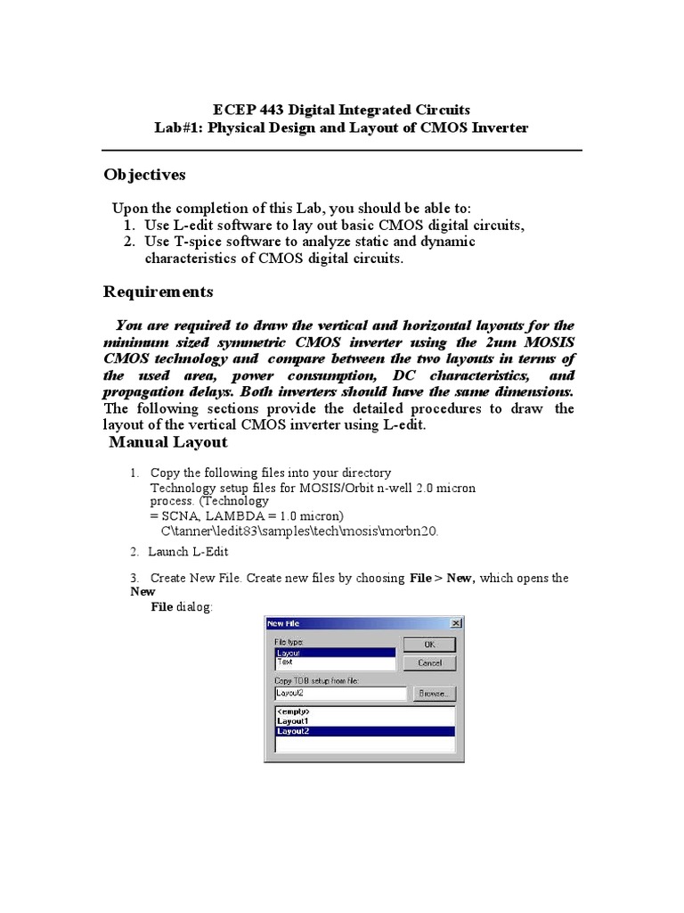 Physical Design and Simulation of Minimum Sized CMOS Inverters Using L ...