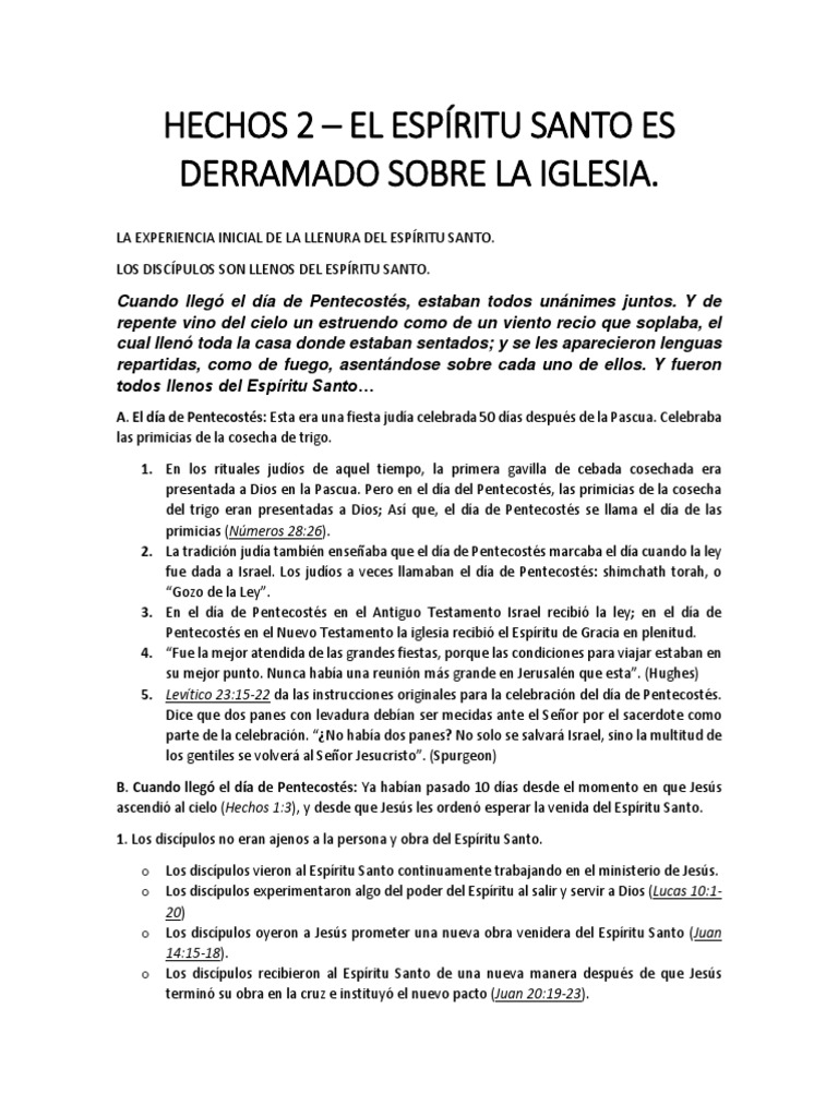 Hechos 2 | PDF | Jesús | La resurrección de Jesús
