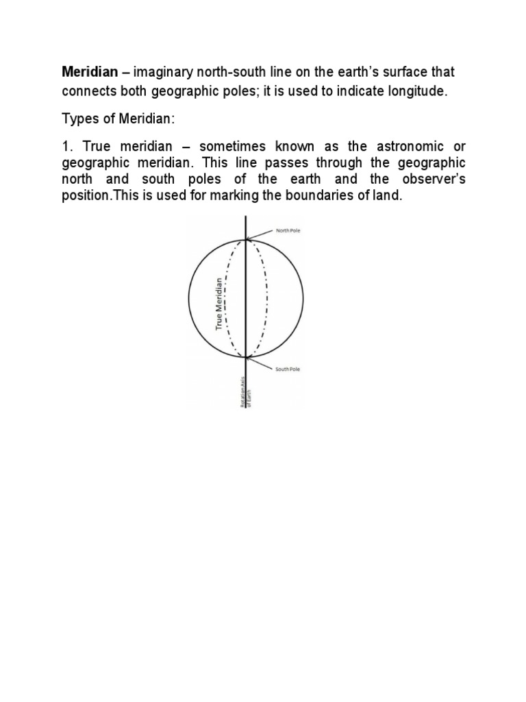 Meridian, Bearings, Azimuth | PDF | Surveying | Applied And ...