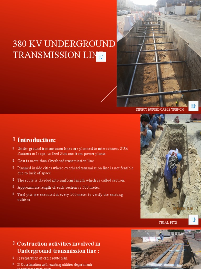 380 KV Underground Transmission Line | PDF | Electric Power ...