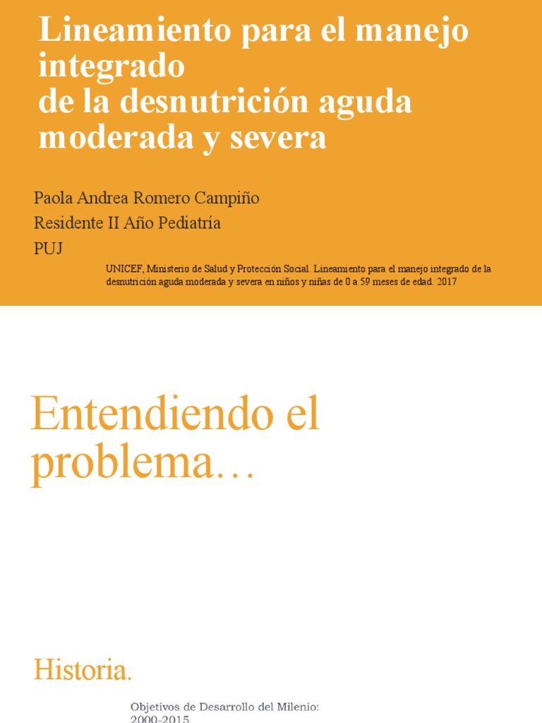 Lineamientos Unicef Desnutrición 2019 Pdf Diarrea Hipoglucemia