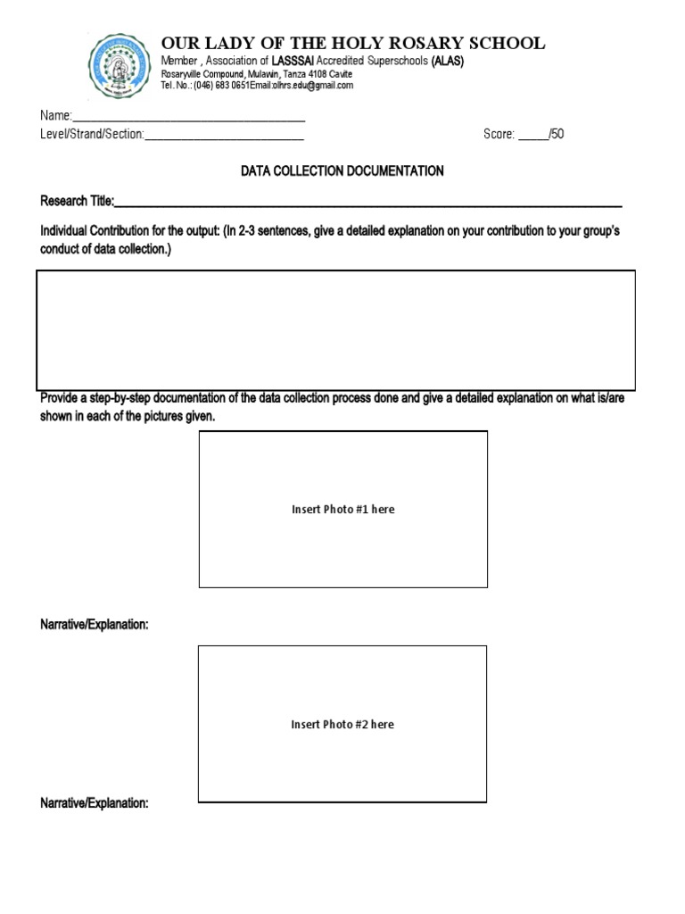 Data Collection Documentation Template | PDF