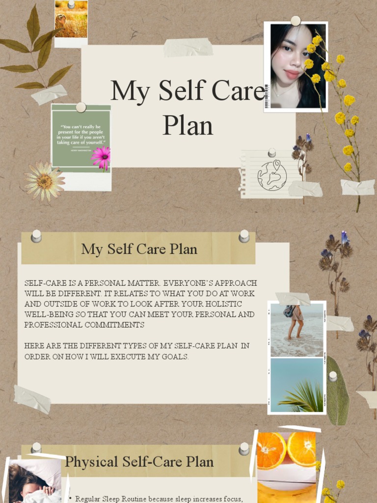 My Self Care Plan | PDF | Psychology | Psychological Concepts