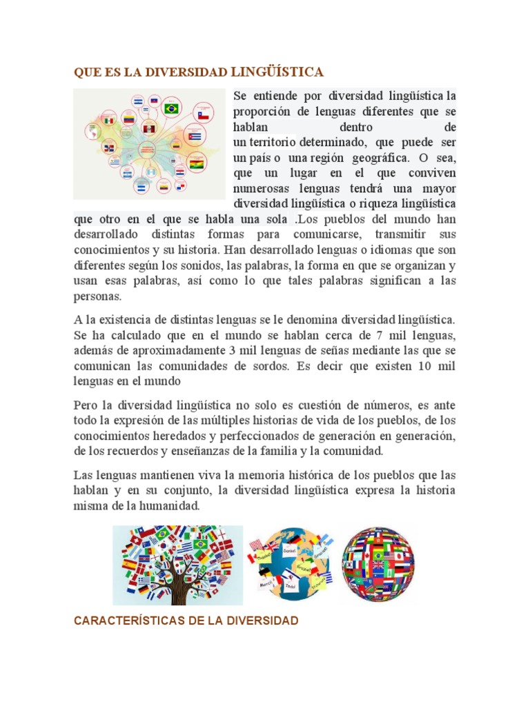 Que Es La Diversidad Lingüística | PDF | Lingüística | Ciencia cognitiva