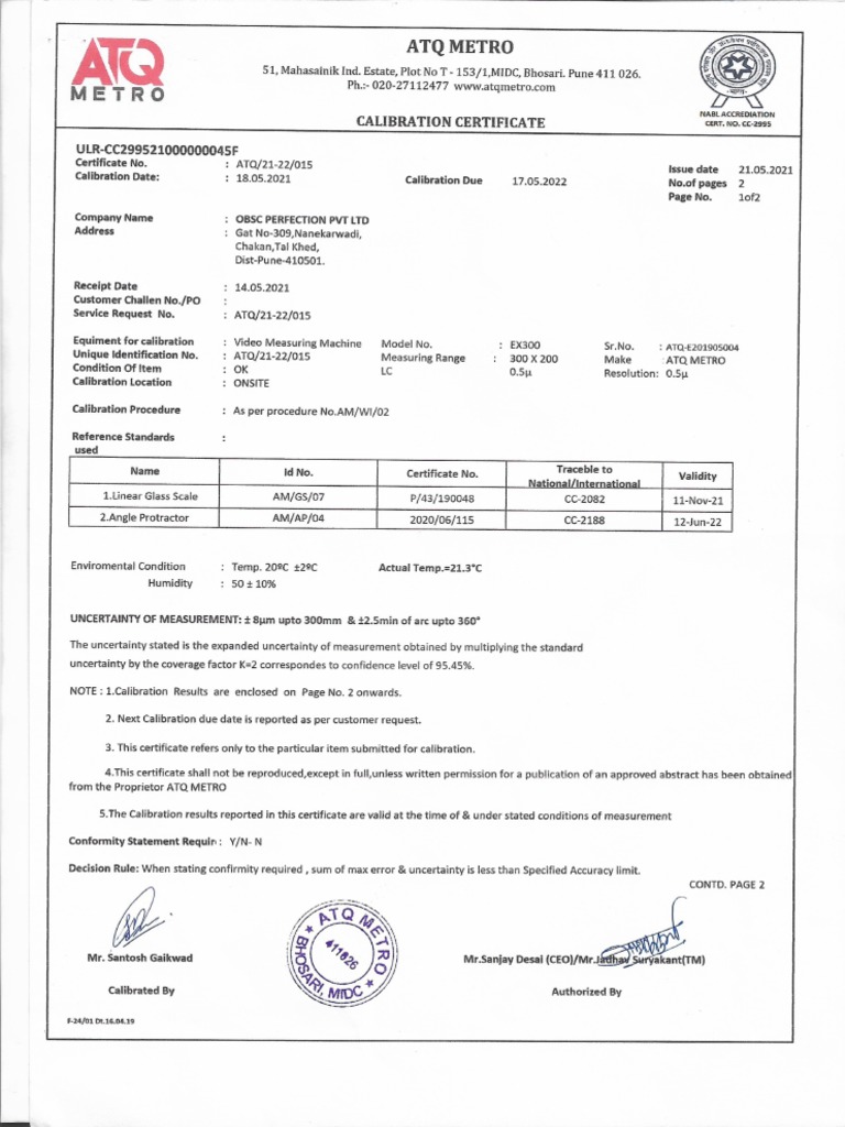 VMM Calibration Report | PDF