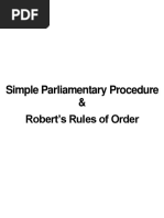 Robert's Rules of Order Motions Chart | PDF | Parliamentary Procedure ...