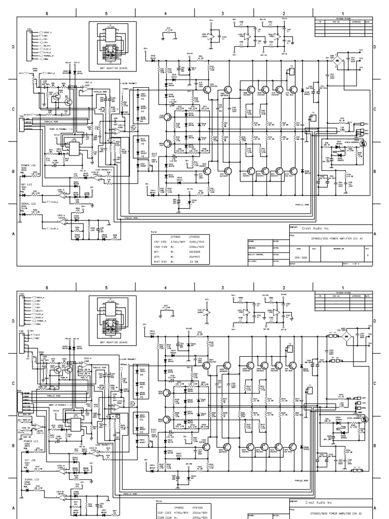 Hfe Crest Audio CPX 900 1500 Schematics | PDF