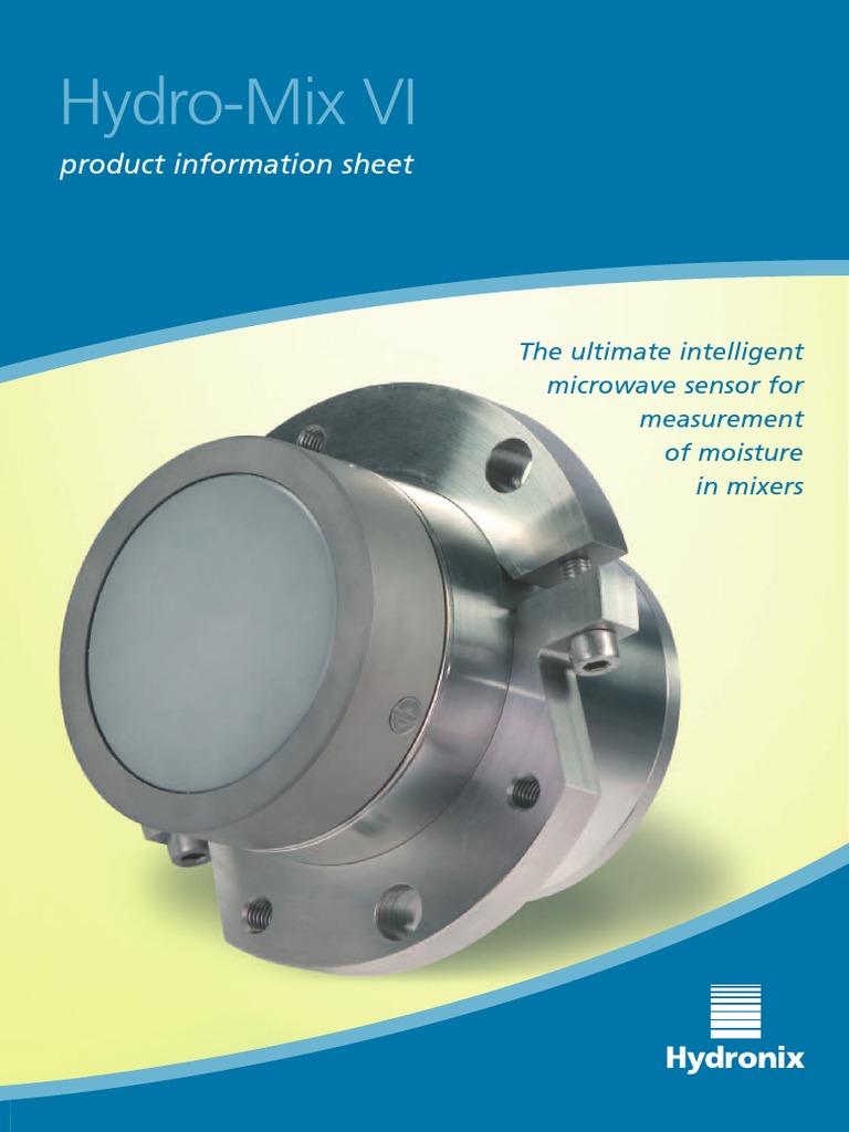 Hydro-Mix VI: Product Information Sheet | PDF | Sensor | Usb