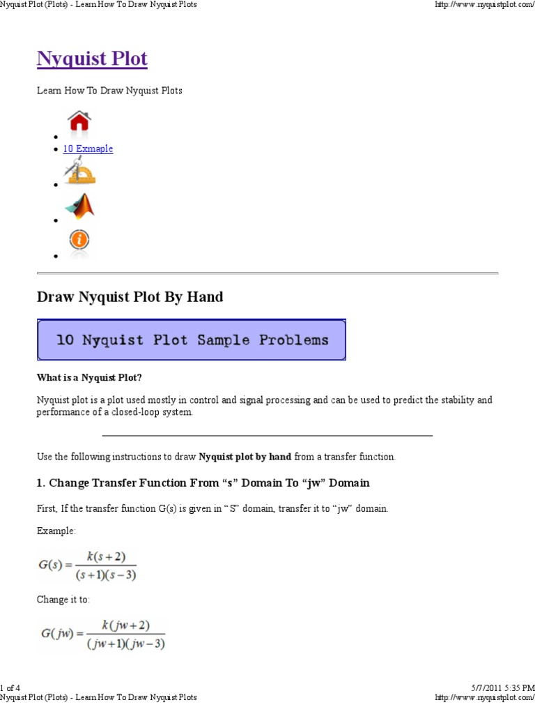 Nyquist Plot Drawing Guide | PDF | Telecommunications Engineering ...