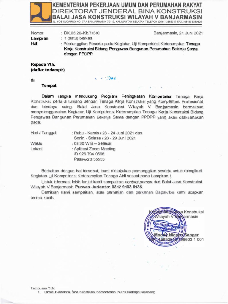 Pemanggilan Peserta PPDPP | PDF