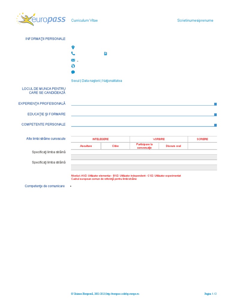 CV Model European | PDF